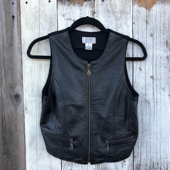 Vintage | Jackets & Coats | Vintage Jennifer Moore Petite Leather Vest ...